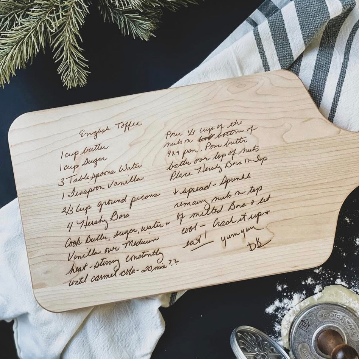 Engraved Recipe Board | Custom Family Recipe Keepsake